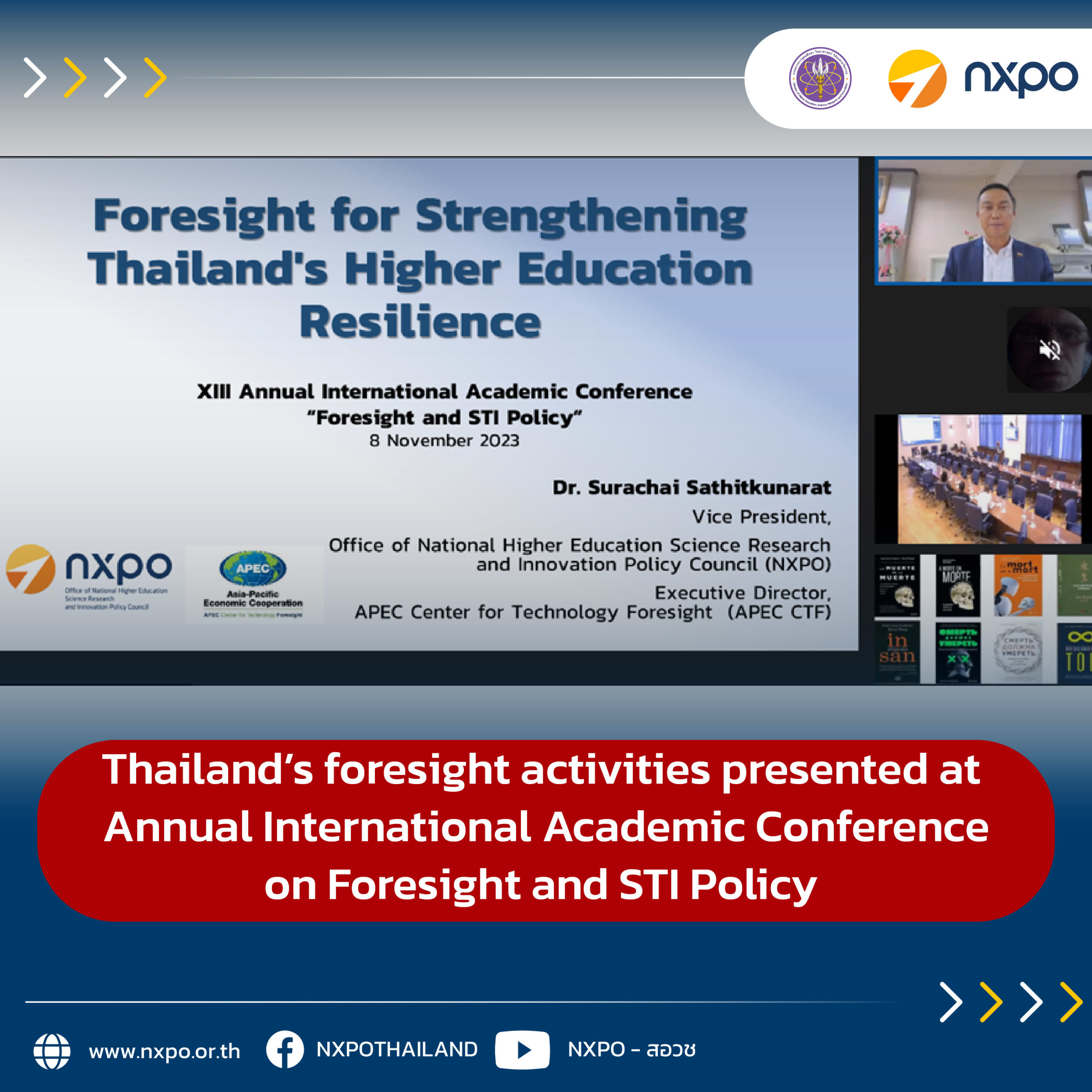 Thailand’s foresight activities presented at Annual International Academic Conference on ...