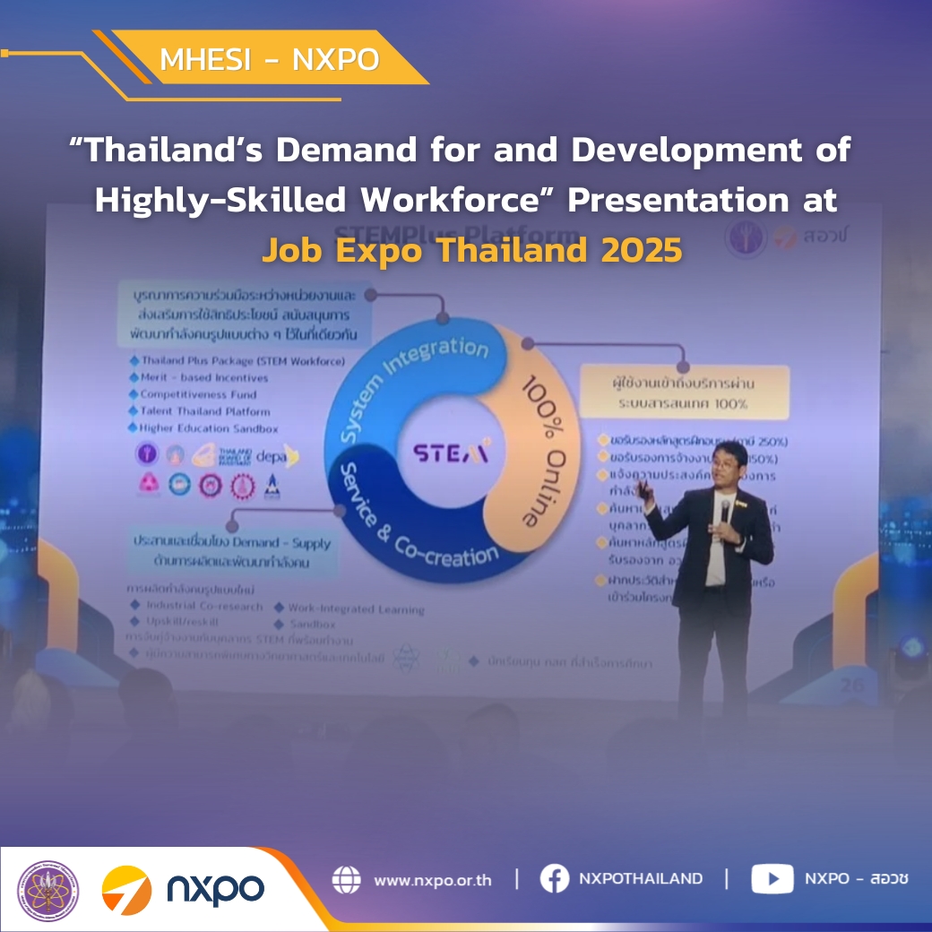 MHESI-NXPO highlights Thailand’s demand for and development of highly-skilled workforce at Job ...
